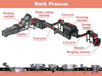 Chopped Pepper Production Line - Pepper Cutting Machine - Taizy Machine